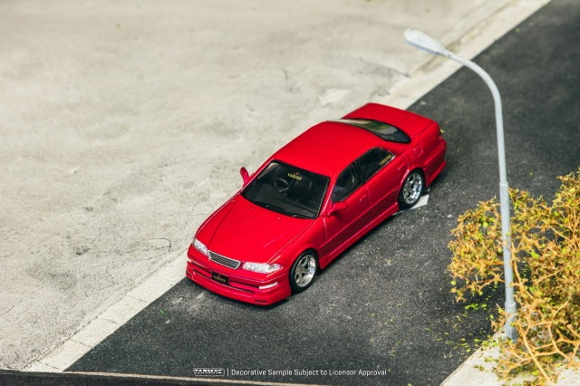 Tarmac Works VERTEX Toyota Mark II JZX100 Red Metallic Model Car – ToyCraze