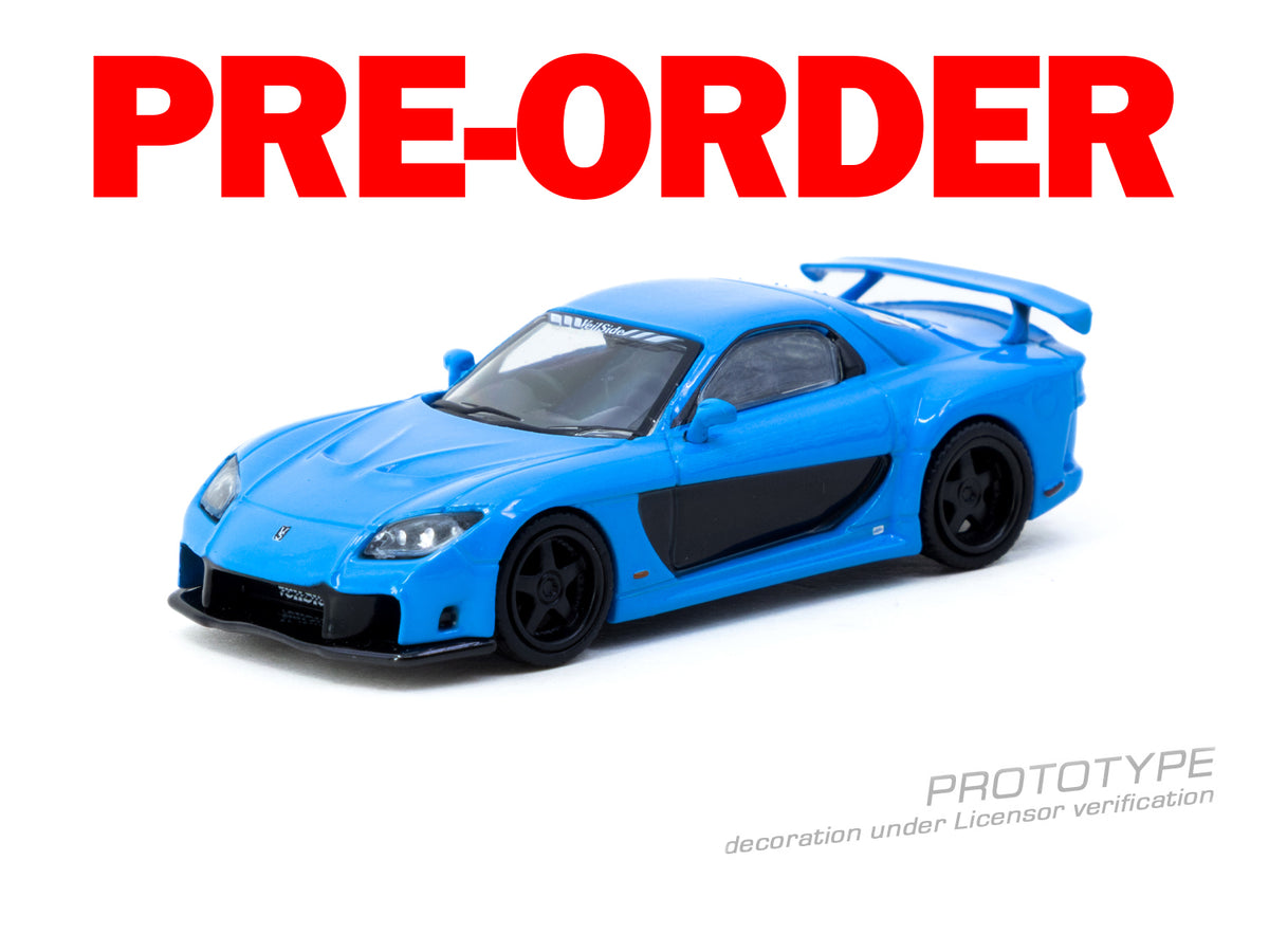 (Pre-order) Tarmac Works 1/64 Mazda RX-7 VeilSide Fortune7 Blue Model ...