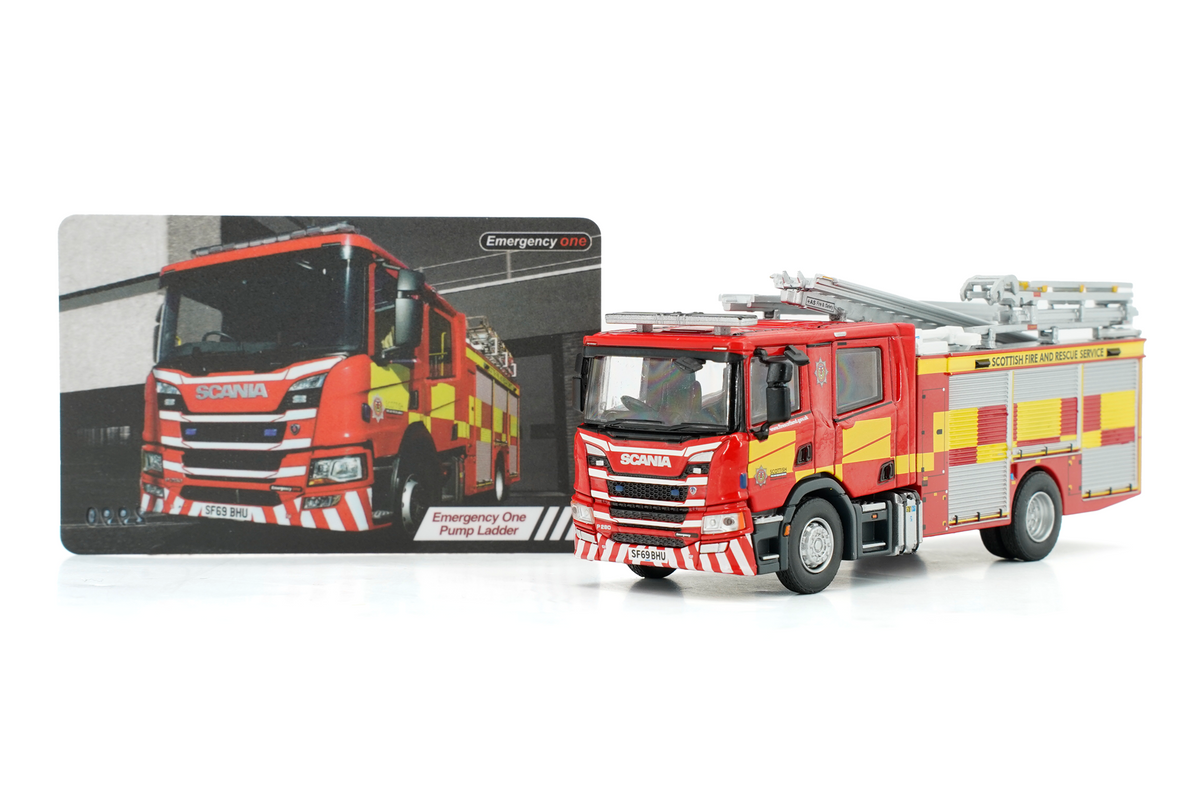 Tiny City UK27 Model Truck Scottish FRS Emergency One Scania Pump Ladd ...